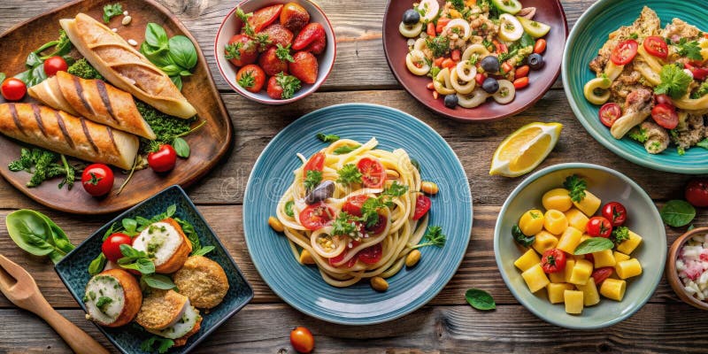 Mediterranean-inspired Cuisine a Delightful Array of Pasta, Salads, and ...