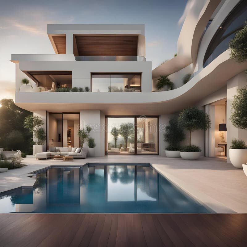 A Mediterranean-inspired Villa with a Rooftop Infinity Pool Overlooking ...