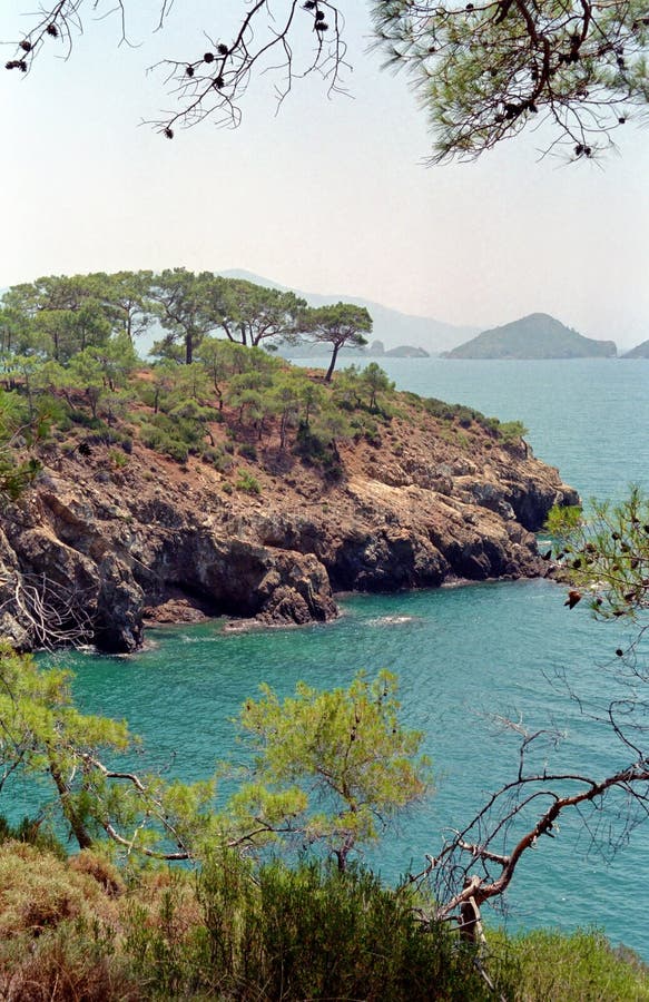 Mediterranean Landscape with a Lighthouse, Port of Marseille, France ...