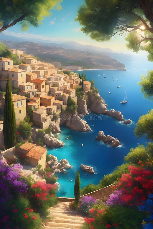 The Mediterranean Landscape from a Birds Eye View Editorial Stock Photo ...