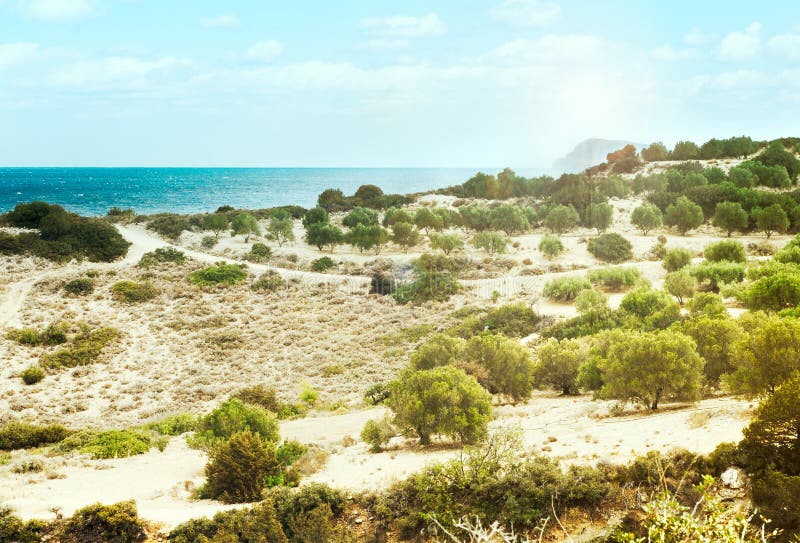 Mediterranean landscape stock image. Image of hill, landscape - 39713499