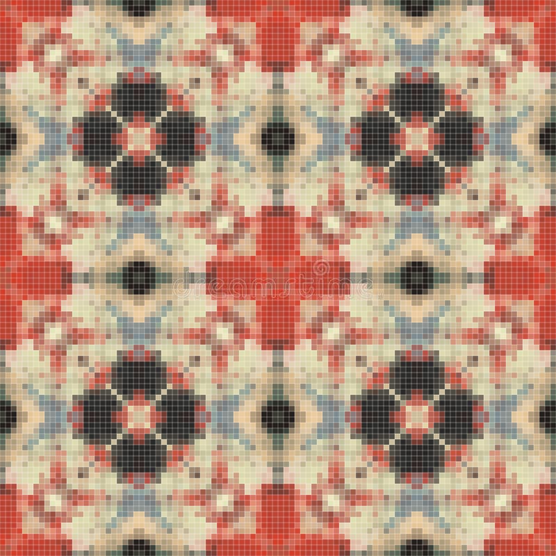 Mediterranean Mosaic Seamless Pattern Design, Repeat Textile Design ...