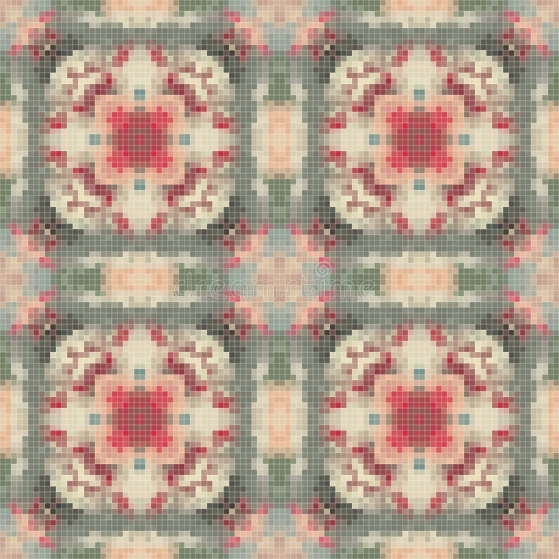 Mediterranean Mosaic Seamless Pattern Design, Repeat Textile Design ...