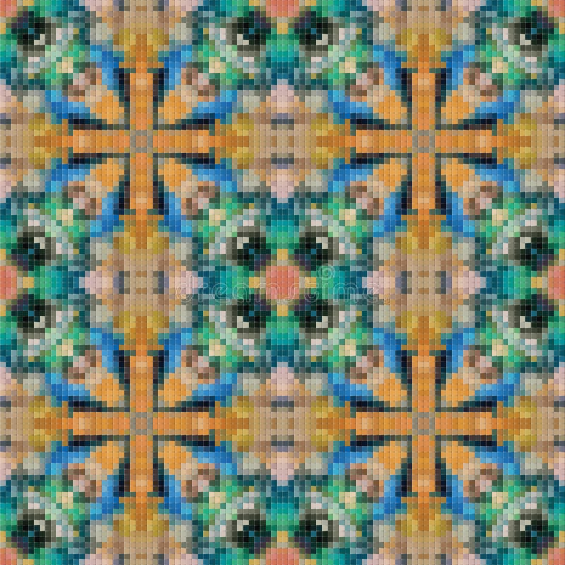 Mediterranean Mosaic Seamless Pattern Design, Repeat Textile Design ...