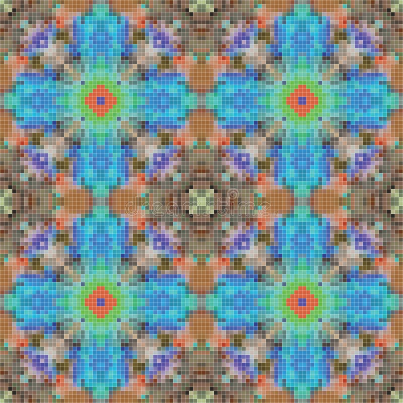 Mediterranean Mosaic Seamless Pattern Design, Repeat Textile Design ...