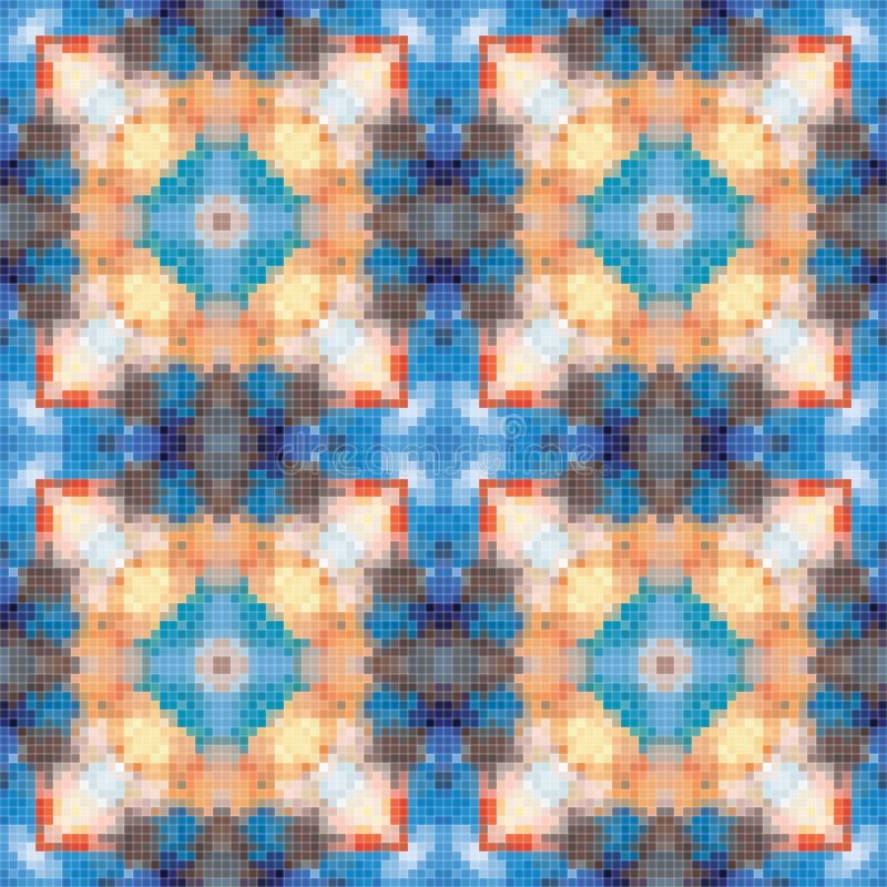 Mediterranean Mosaic Seamless Pattern Design, Repeat Textile Design ...