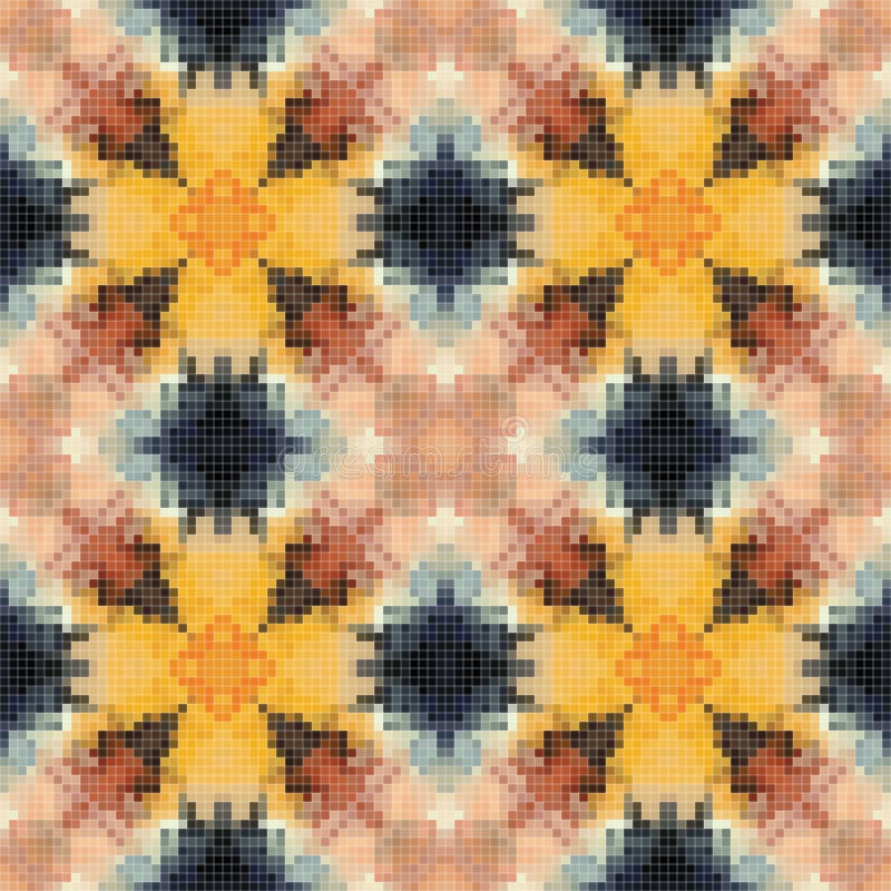 Mediterranean Mosaic Seamless Pattern Design, Repeat Textile Design ...