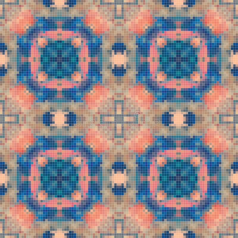 Mediterranean Mosaic Seamless Pattern Design, Repeat Textile Design ...