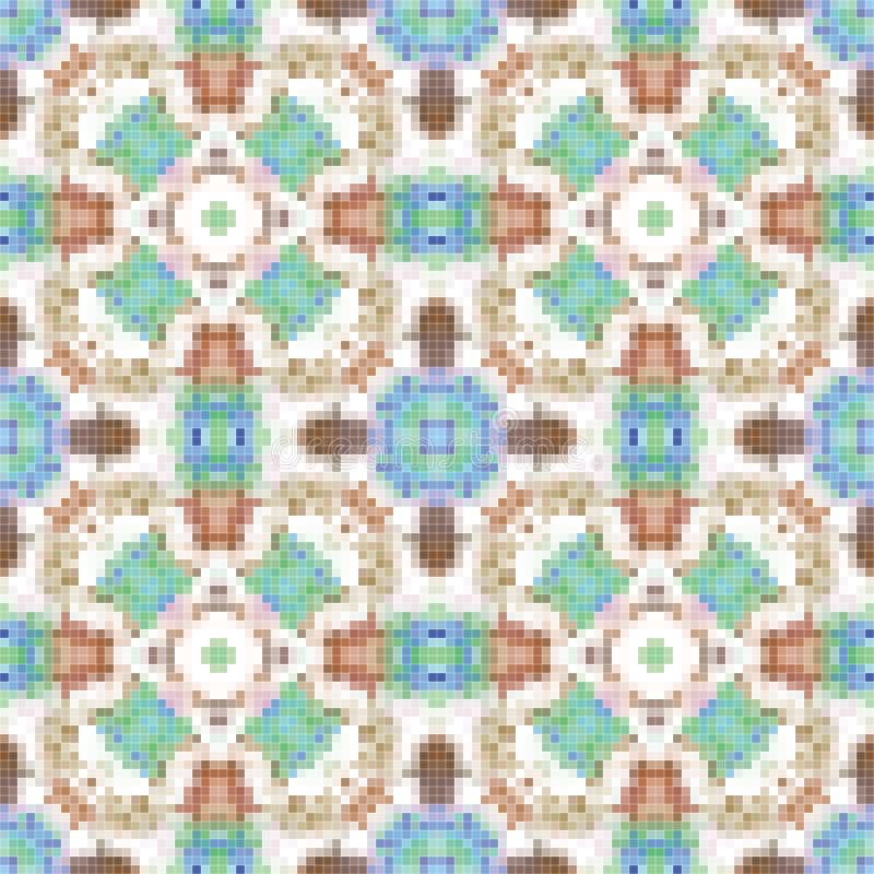 Mediterranean Mosaic Seamless Pattern Design, Repeat Textile Design ...