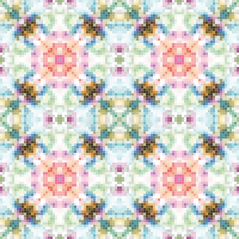 Mediterranean Mosaic Seamless Pattern Design, Repeat Textile Design ...