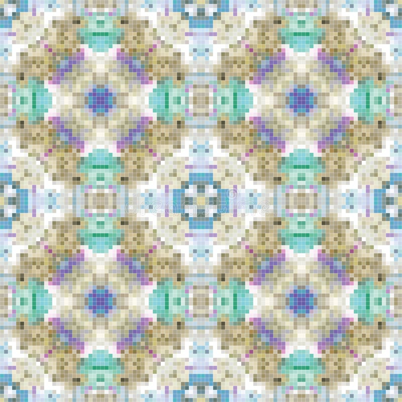 Mediterranean Mosaic Seamless Pattern Design, Repeat Textile Design ...