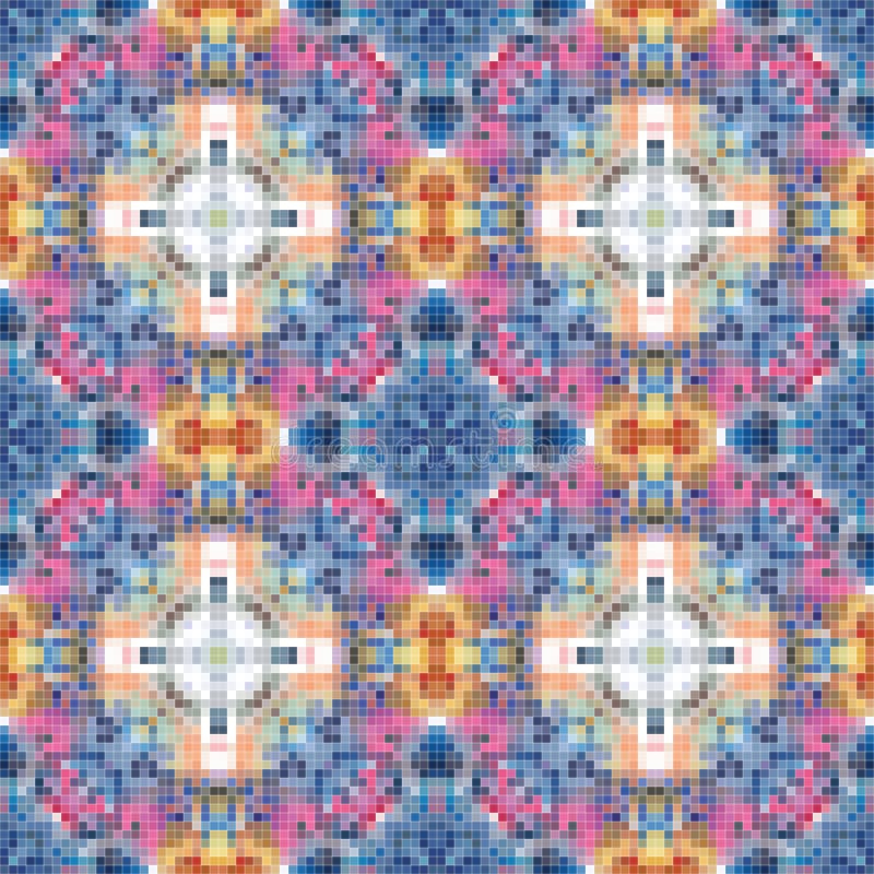 Mediterranean Mosaic Seamless Pattern Design, Repeat Textile Design ...