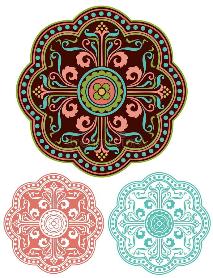 Middle Eastern Tile Pattern Stock Illustration - Illustration of ...