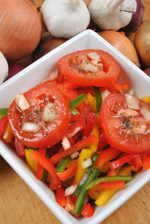 Mediterranean Paprika Salad Stock Photo - Image of gastronomy, diet ...