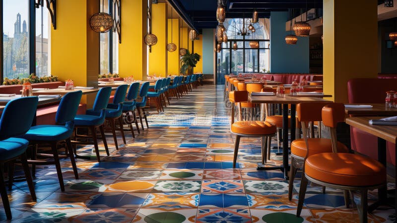 Mediterranean Restaurant Texture Stock Illustration - Illustration of ...