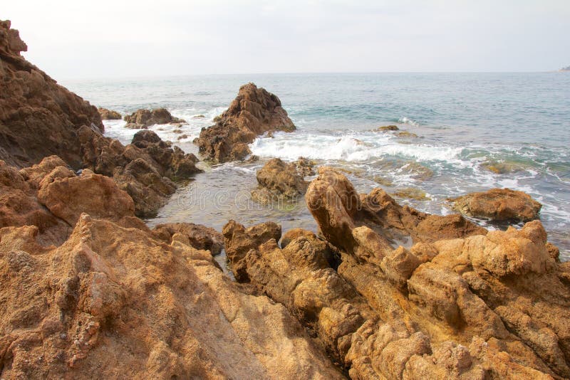 Mediterranean Rocks 2 stock image. Image of rock, water - 27856345