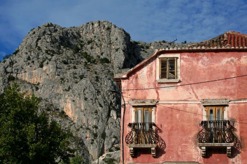 Mediterranean scene stock photo. Image of sunshine, purple - 2685096