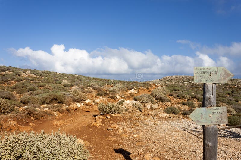 Mediterranean Scrub on a Mountain of Crete Stock Photo - Image of ...