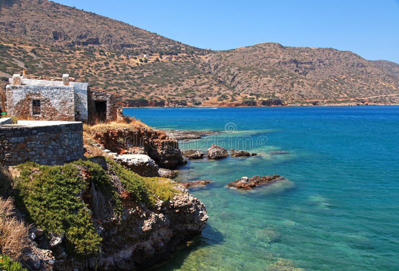 Mediterranean Sea Coast (Crete, Greece). Stock Image - Image of ...