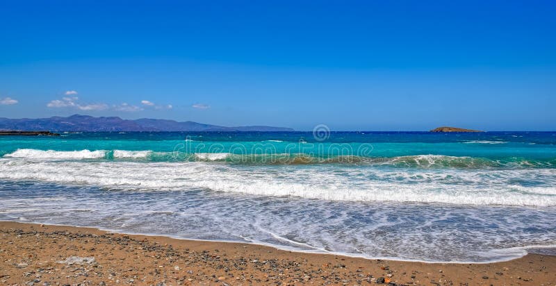 Mediterranean Sea Coast of Crete Stock Image - Image of northern ...