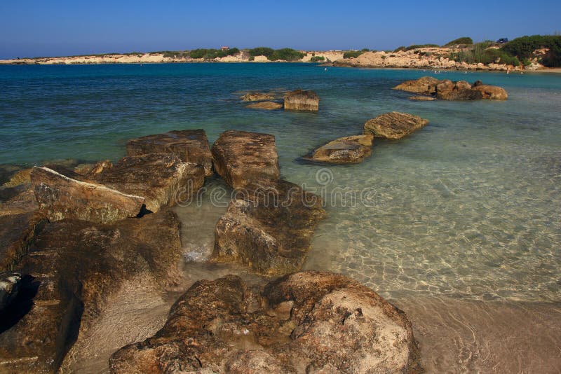 The Mediterranean Sea. Cyprus. Paphos. Stock Photo - Image of palms ...