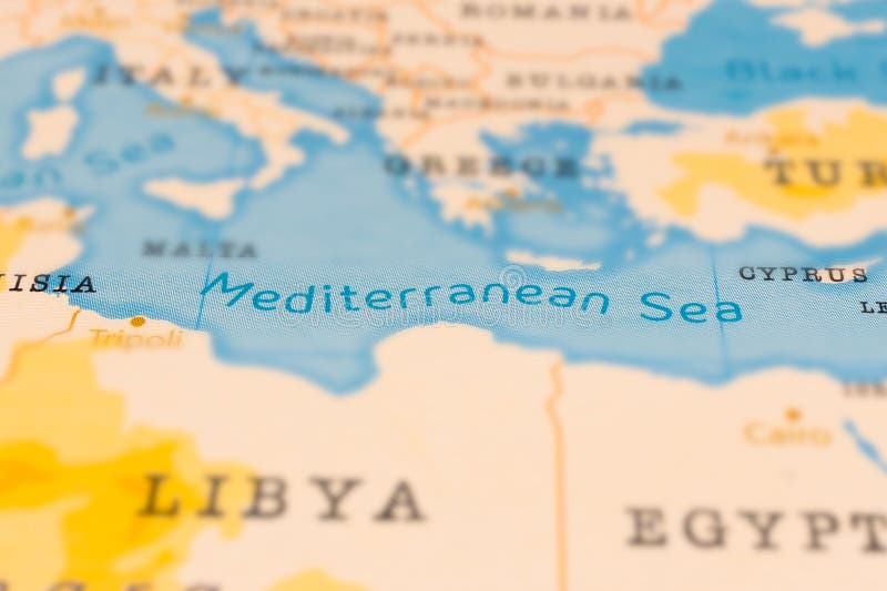 latitude map of mediterranean