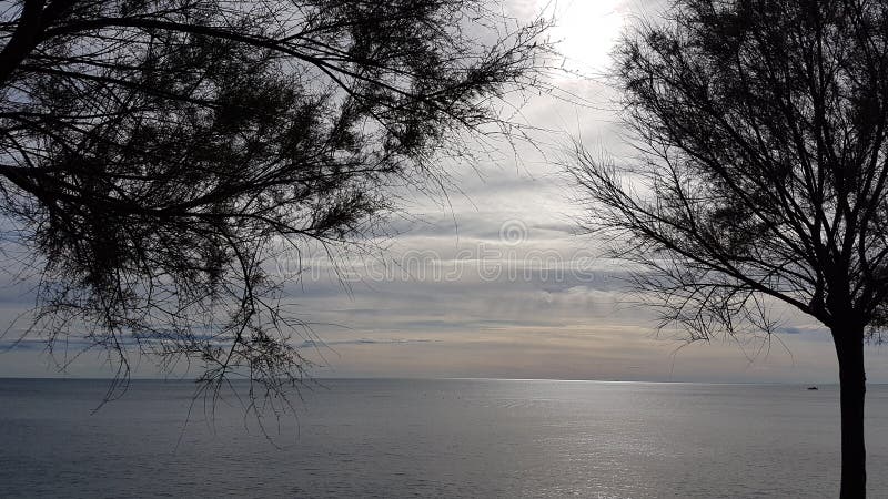 Mediterranean Sea Landscape in Winter Stock Image - Image of spain ...