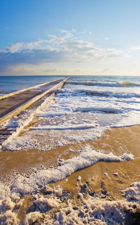 Mediterranean Sea in the Morning in October. Stock Image - Image of ...