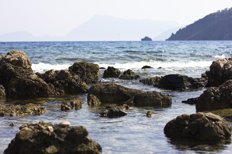 Mediterranean Sea, Mountains Landscape Stock Photo - Image of colorful ...