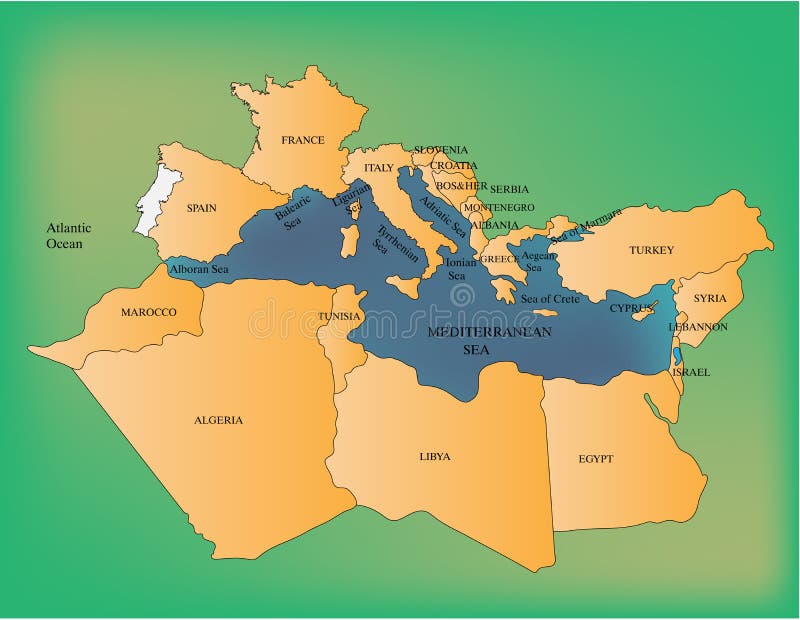 Mediterranean sea stock vector. Illustration of adriatic - 31639077