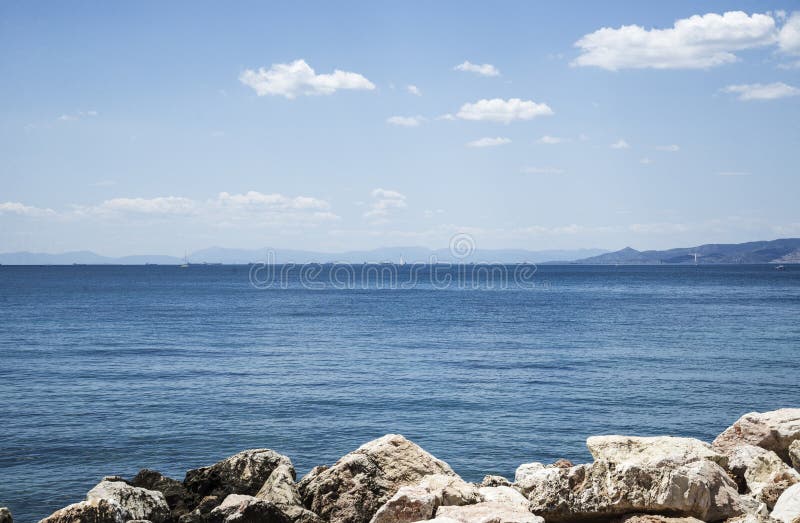 Mediterranean Sea in Summer - Faliro Area Stock Photo - Image of summer ...