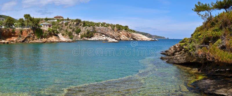 Mediterranean sea view stock image. Image of mountain - 28410885