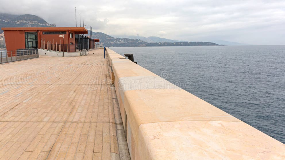 Mediterranean Sea View Monaco Stock Image - Image of wall, dock: 348100207