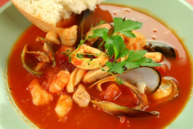 Mediterranean Seafood Soup stock image. Image of natural - 6032309