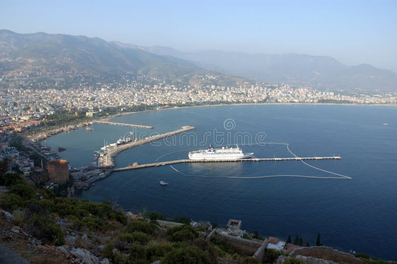 Mediterranean Seaside Turkey Editorial Stock Image - Image of fortress ...