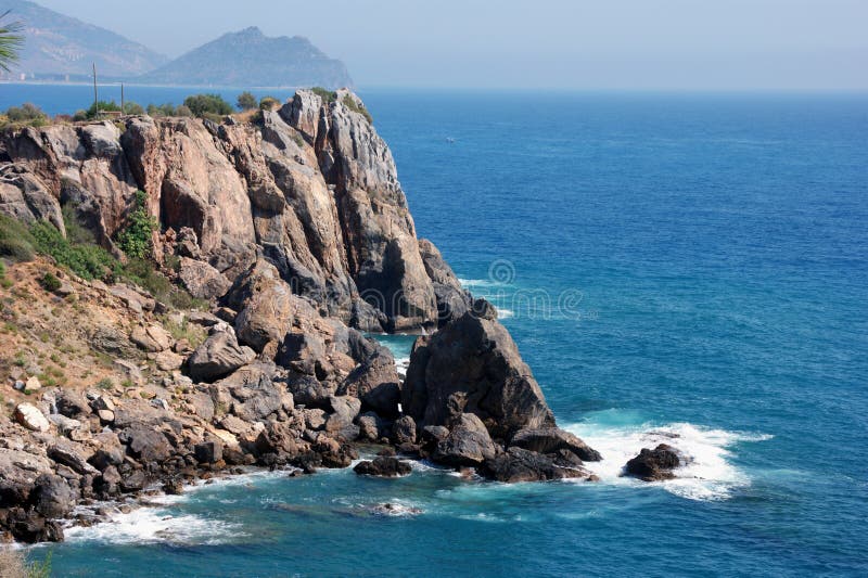 Mediterranean Seaside Turkey Stock Photo - Image of historical, tourism ...