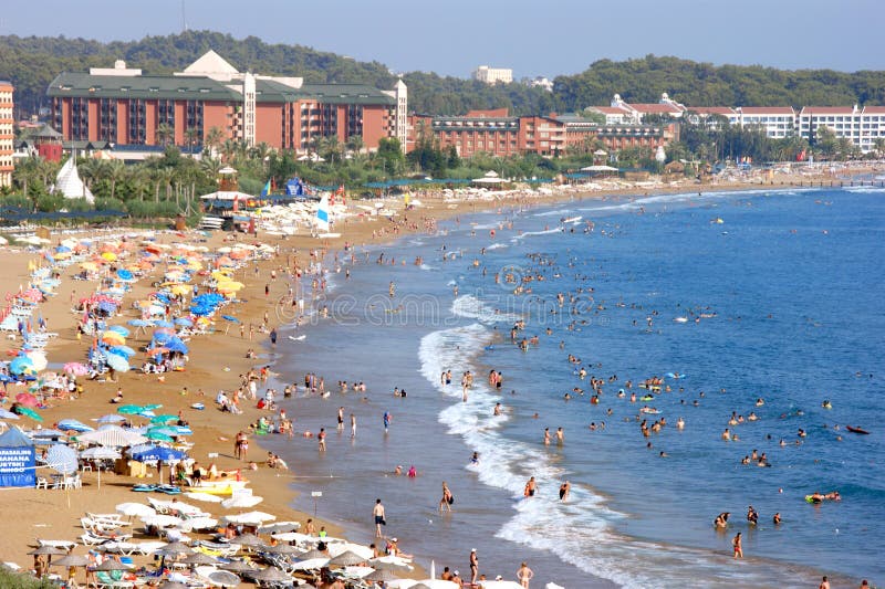 Mediterranean Seaside Turkey Editorial Image - Image of tourism, style ...