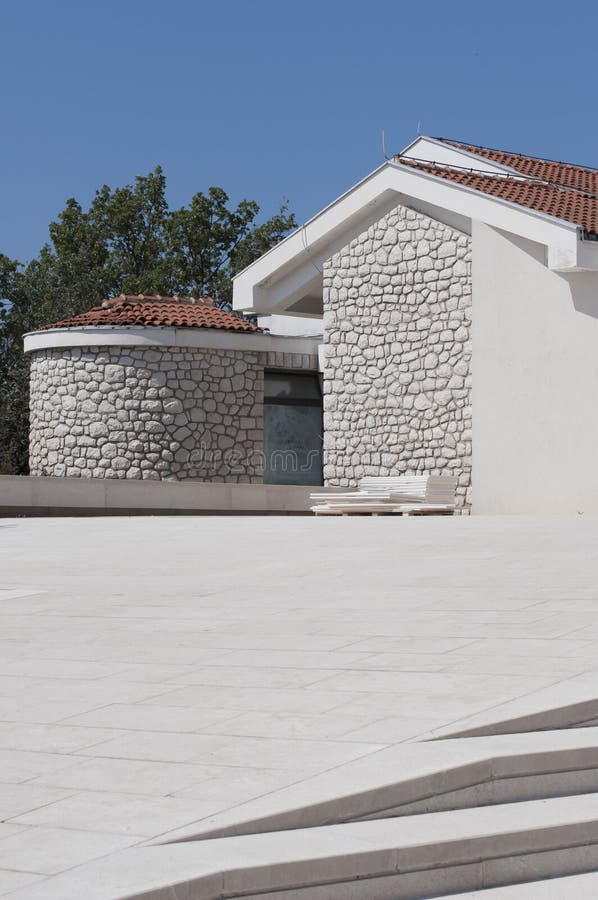 Mediterranean Stone Hotel Building Stock Image - Image of hotel, stone ...