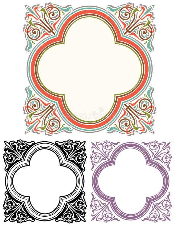 Mediterranean Style Border stock vector. Illustration of vintage - 69164093