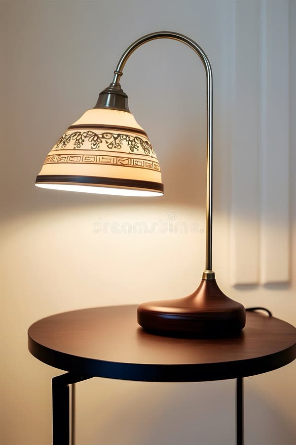 A Mediterranean Style Lamp with Minimalist Design Stock Illustration ...