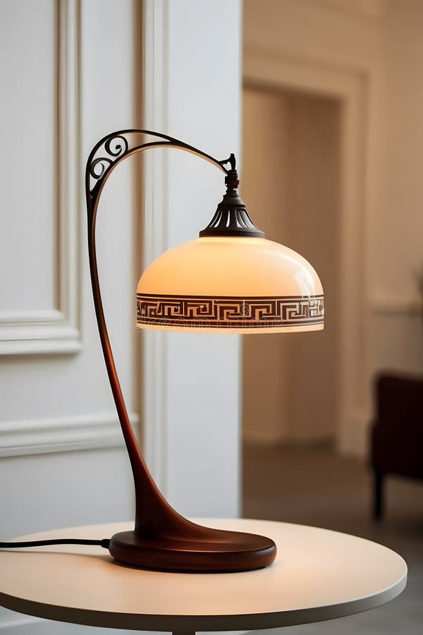 A Mediterranean Style Lamp with Minimalist Design Stock Illustration ...