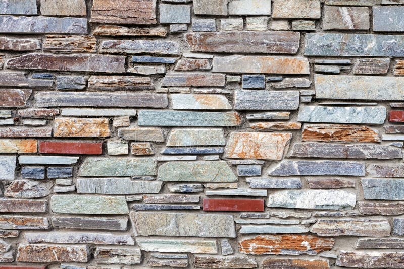 Mediterranean Style Stone Wall Stock Image - Image of marble, design ...