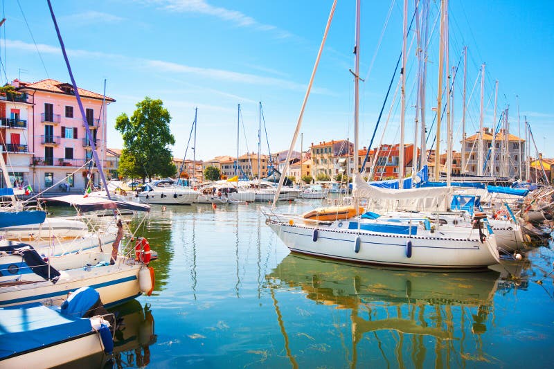 Scenic Harbor Boats Grado Italy Stock Photos - Free & Royalty-Free ...