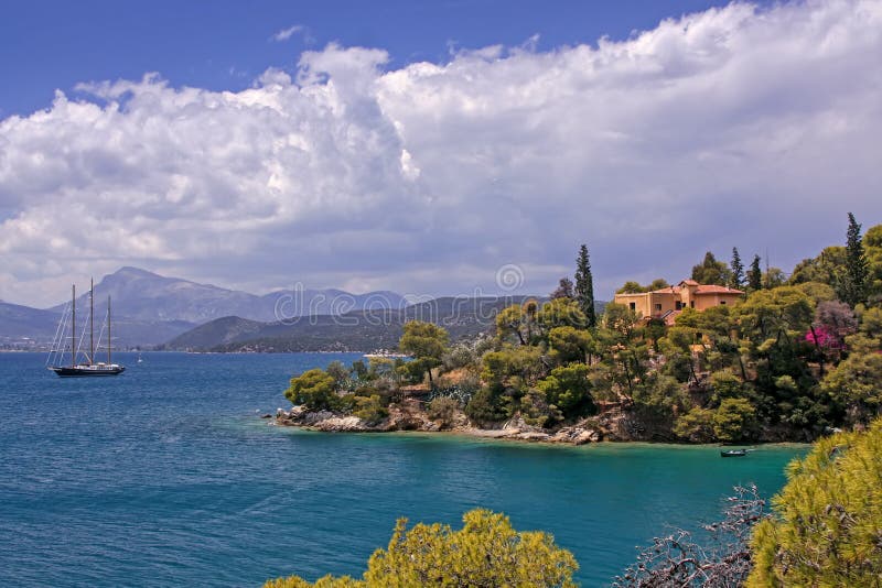 Mediterranean summer stock photo. Image of journey, blue - 40038190