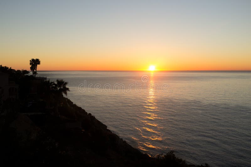 Mediterranean sunrise stock image. Image of tralquil - 28632077