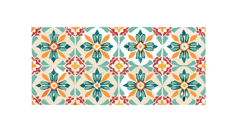 Mediterranean Tile Pattern, Symbolizing Cultural Art and Elegance ...