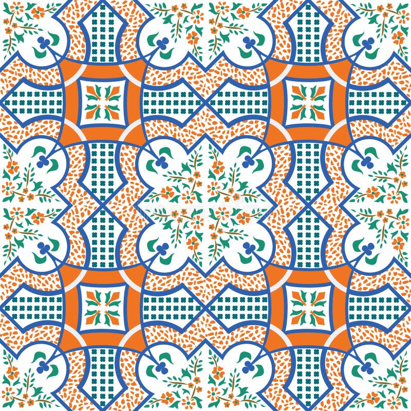 Mediterranean tile stock illustration. Illustration of decor - 9192774