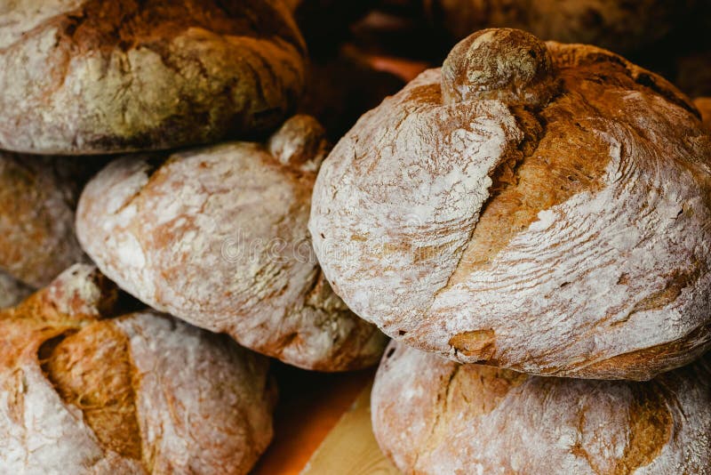 Mediterranean Traditional Handmade Round Breads Stock Photo - Image of ...