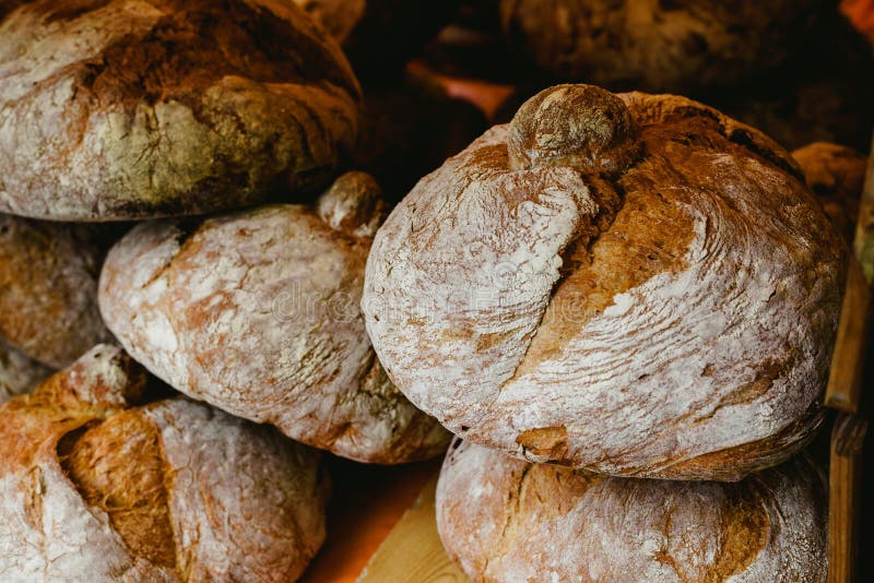 Mediterranean Traditional Handmade Round Breads Stock Photo - Image of ...