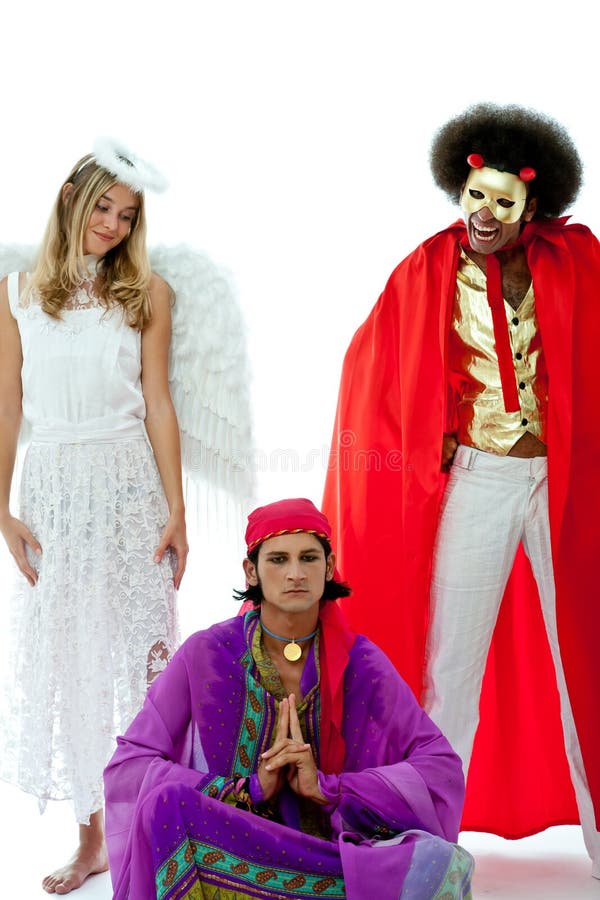 Medium, angel and devil stock image. Image of religion - 28571117